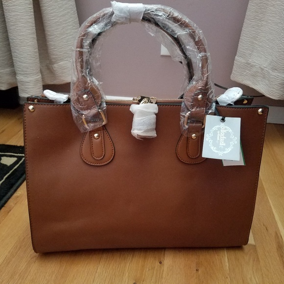 isabelle | Bags | Nwt Isabelle Large Tan Rectangular Satchel | Poshmark